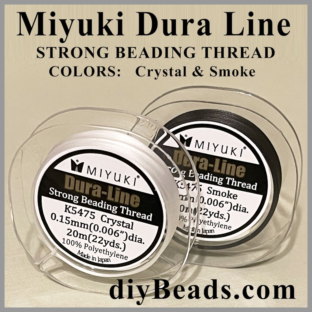 Miyuki Dura Line Strong Beading Thread 0.15mm 22yds Two Colors Crystal ...