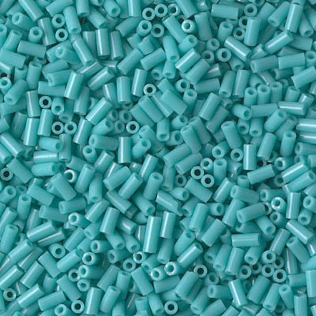 Bugle Beads 3mm Miyuki Bugle Beads BGL1-412 Opaque Turquoise Green 8.5 ...
