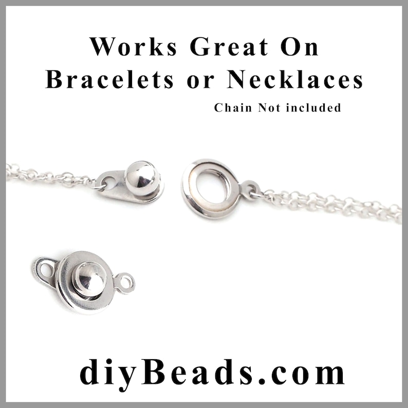Ball & Hitch Clasps Silver Plated 5 Claps - #332B-050 - Etsy