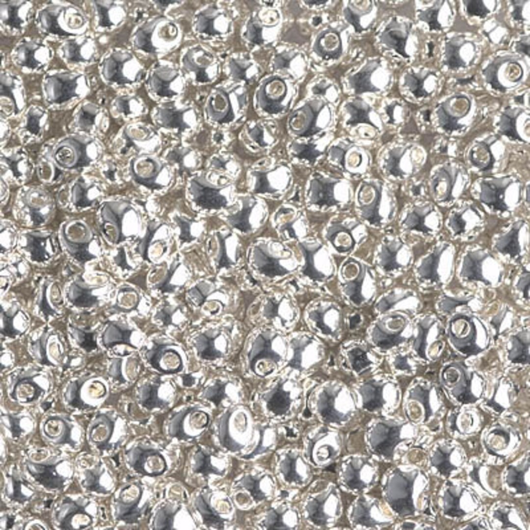 Drop Bead DP-961 Miyuki Drop Beads 3.4mm Bright Sterling Plated 10 ...