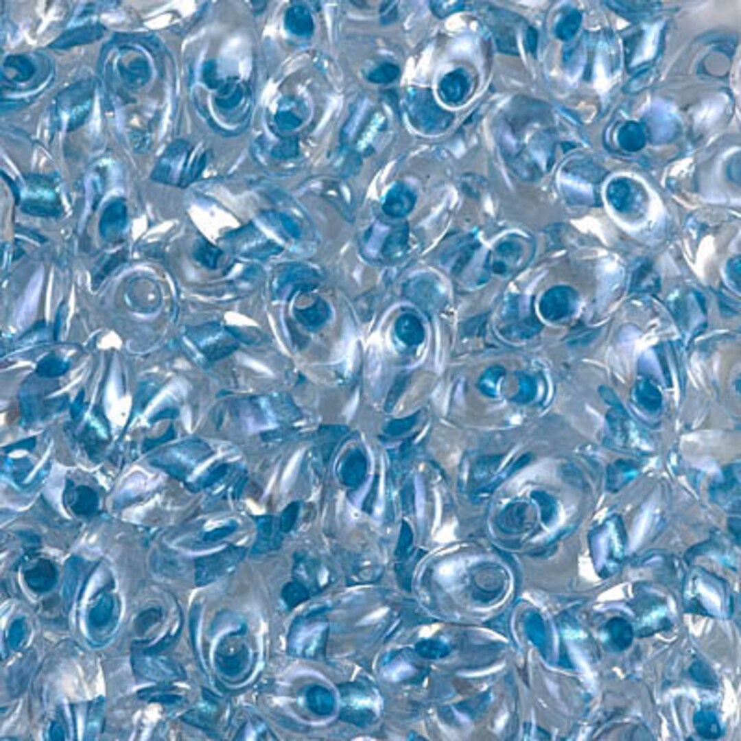 LMA-1529 Sparkling Sky Blue Lined Crystal Size 4mm X 7mm Miyuki Long ...