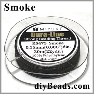 Miyuki Dura Line Strong Beading Thread 0.15mm 22yds Two Colors Crystal ...