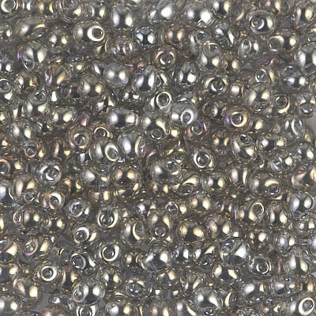 Drop Bead DP-1881 Miyuki Drop Beads 3.4mm Transparent Silver Gray Gold ...
