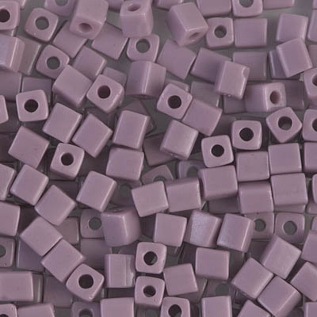 Square Beads 4mm SB-410 Miyuki Square Beads Opaque Mauve 10 Grams Diy ...