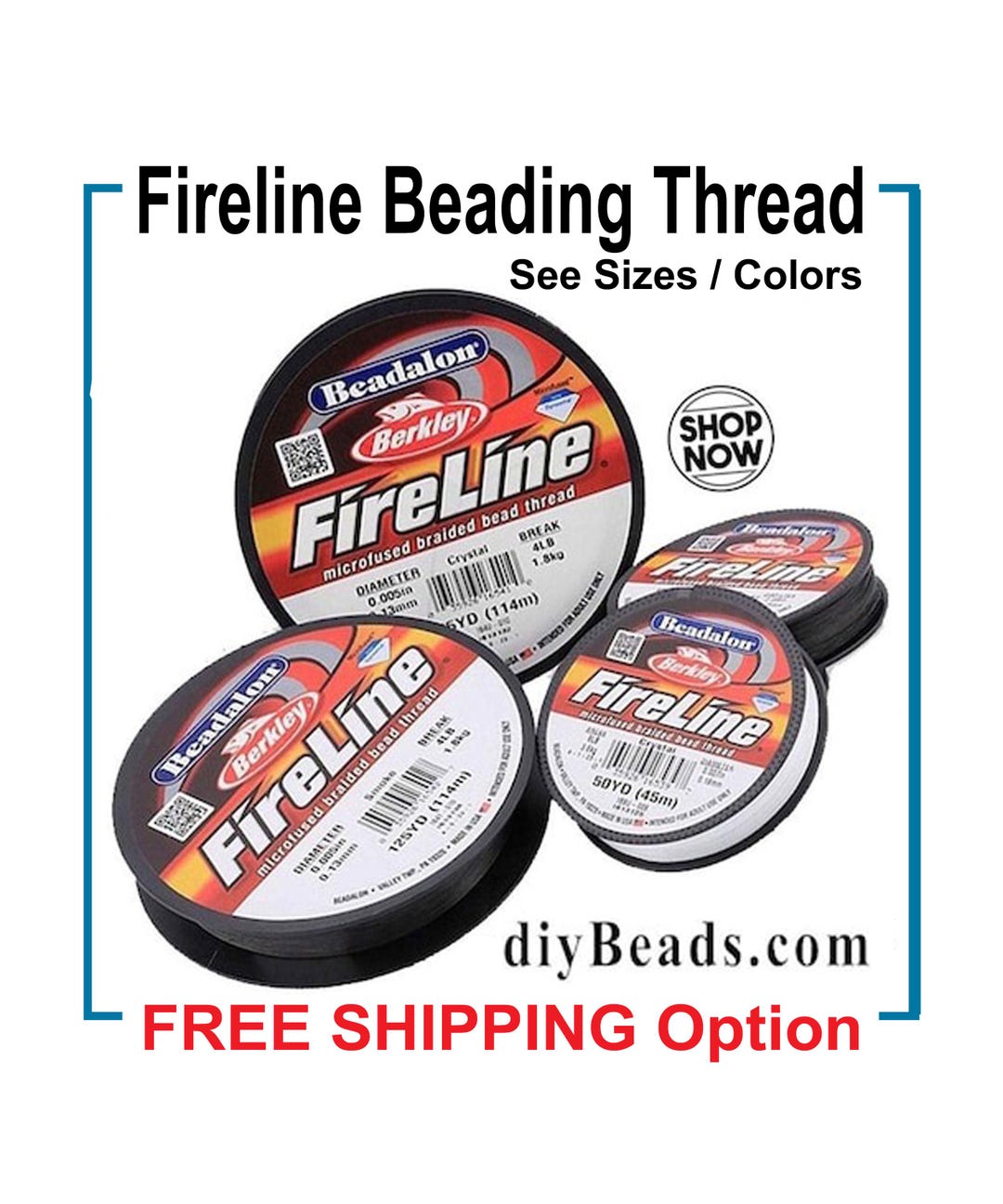 Fireline Bead Weaving Thread (SELECT COLOR/SIZE) - Etsy