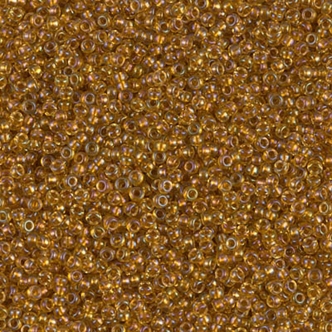 Seed Bead 15-2196 Miyuki Seed Beads Size 15/0 Lined Topaz AB Sold 10 ...