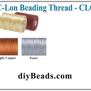 C-lon Nylon Beading Thread CLC Industry Size TEX 210 Approx 92 Yards ...