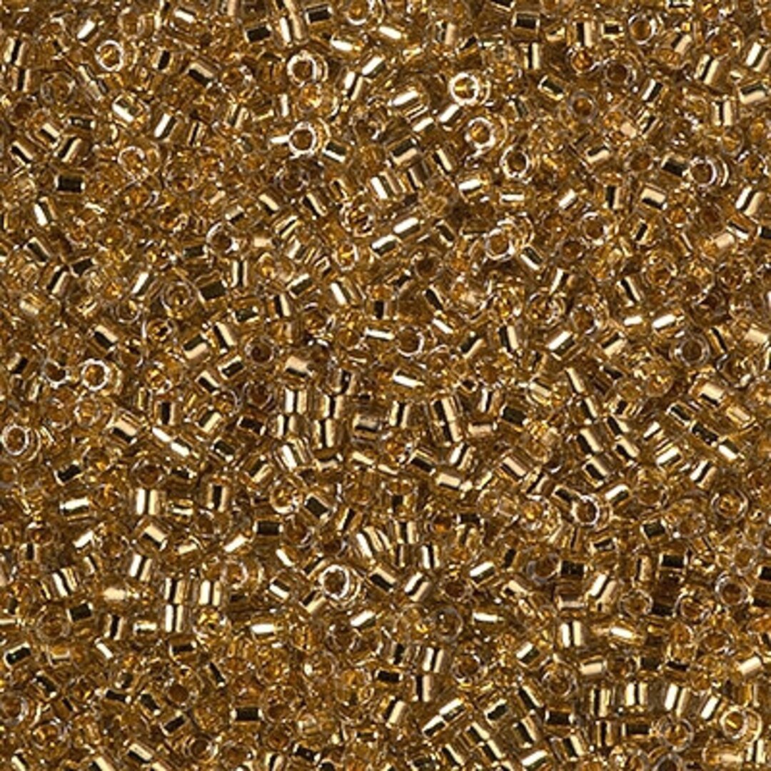 DB2525 24kt Gold Lined Pale Gray 11/0 Miyuki Delica Bead 5 Grams Diy ...