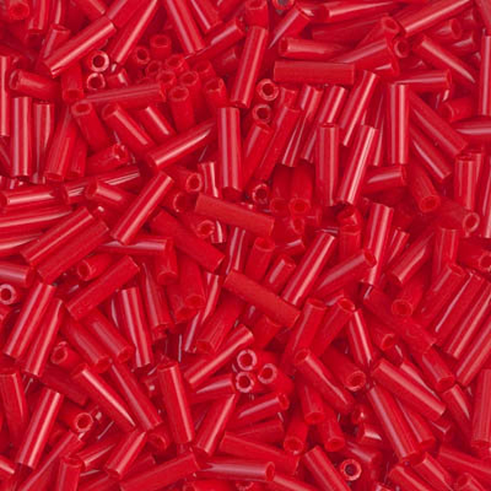 Bugle Bead BGL2-408 Miyuki Bugle Beads Size 6mm Opaque Red Sold 8.5 ...