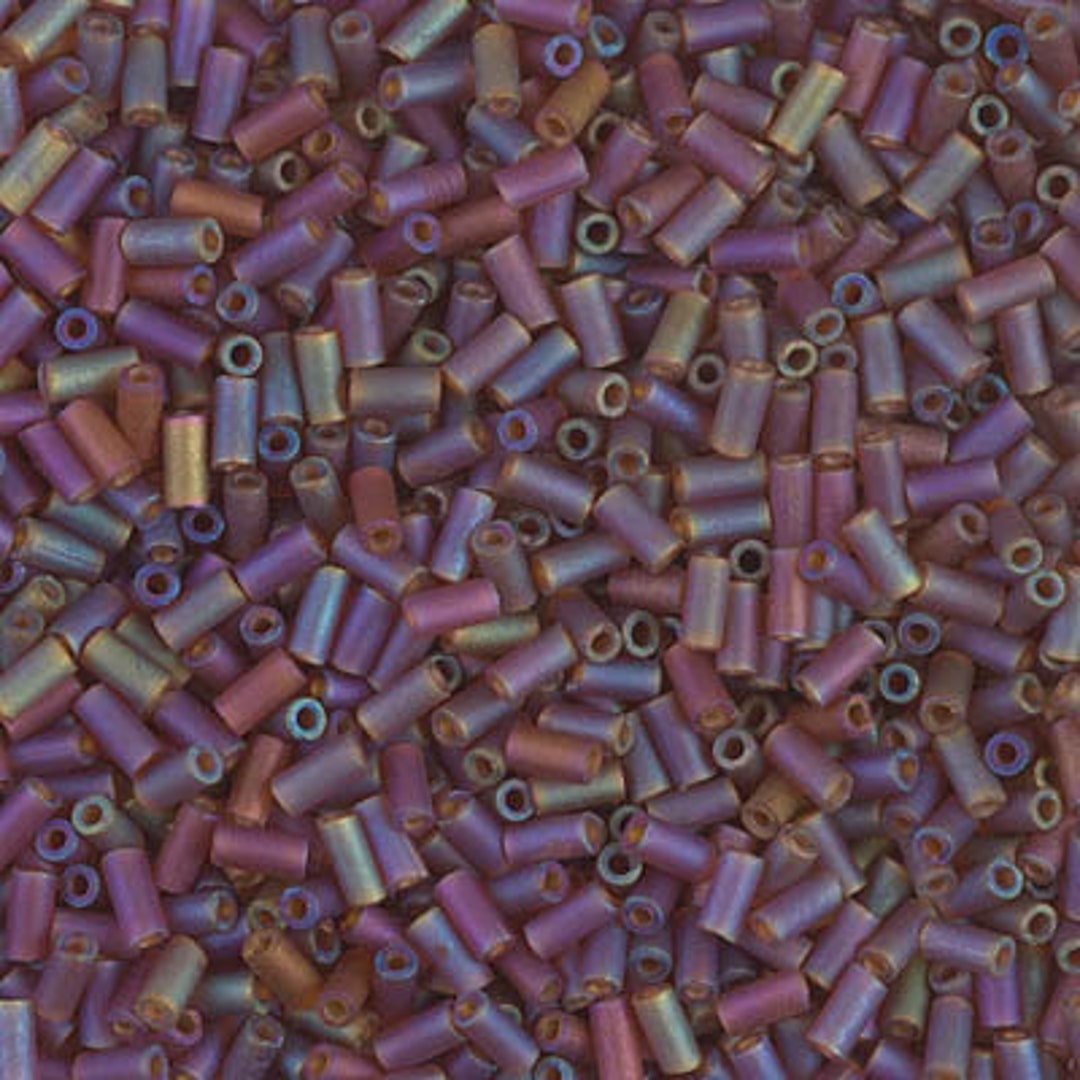 Bugle Bead BGL1-134FR Miyuki Bugle Beads 3mm Matte Transparent Dark Topaz AB 8.5 Grams Diy Beads ...