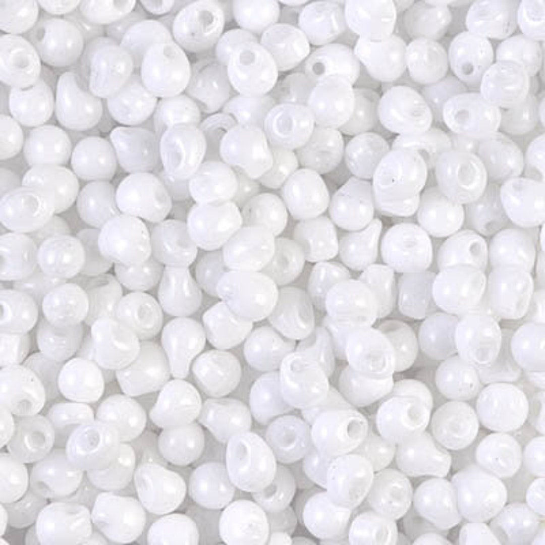 Drop Beads DP-402 Miyuki Drop Beads 3.4mm White 10 Grams Diy Beads - Etsy