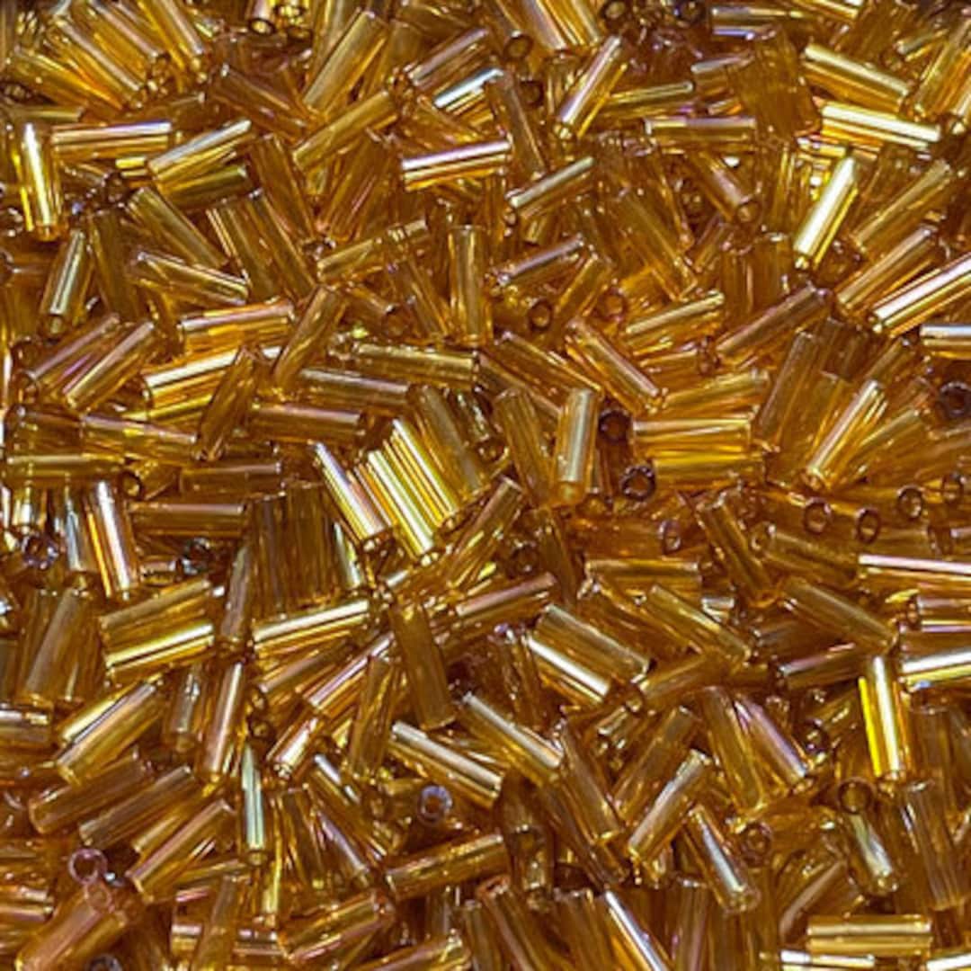 Bugle Bead 98-28-10 Bugle Beads Size 6mm Rainbow Topaz Sold 10 Grams ...