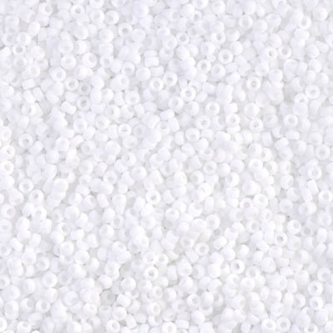 Seed Bead 15-402F Miyuki Seed Beads Size 15/0 Matte White - Sold 10 ...