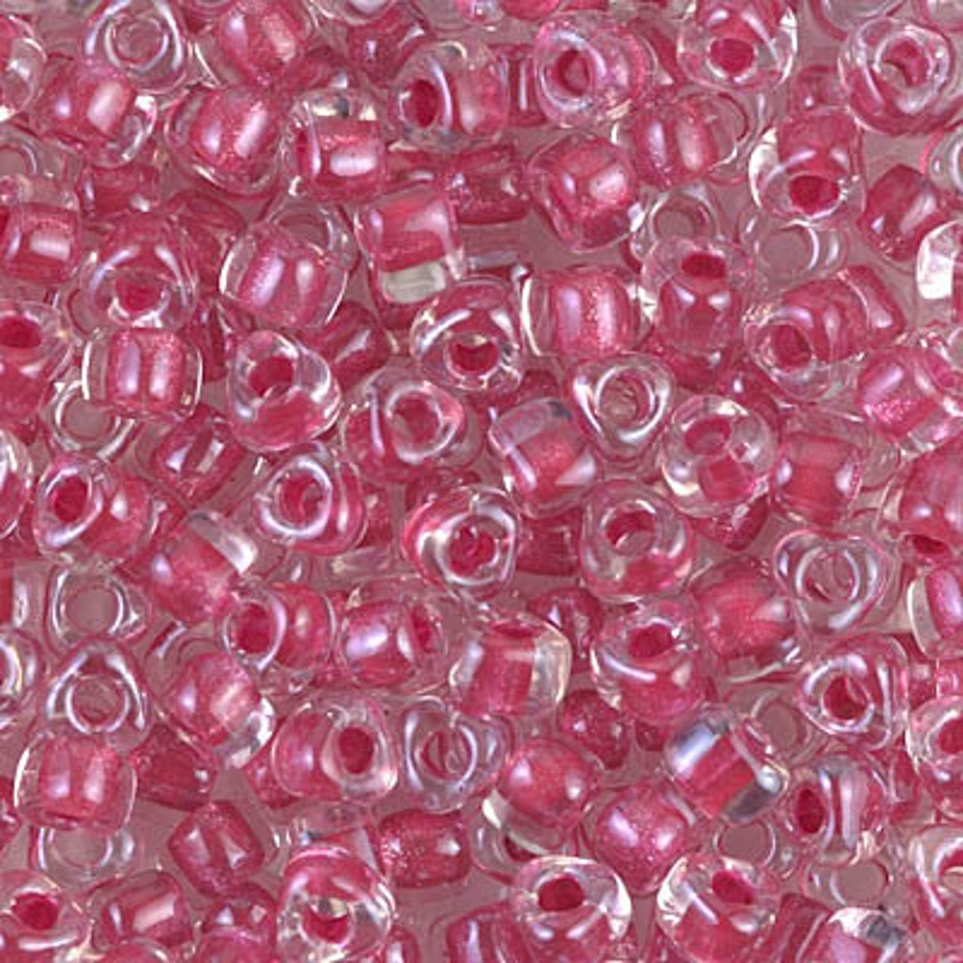 Triangle Beads 5/0 TR5-1553 Miyuki Triangle Beads Sparkling Rose Lined ...
