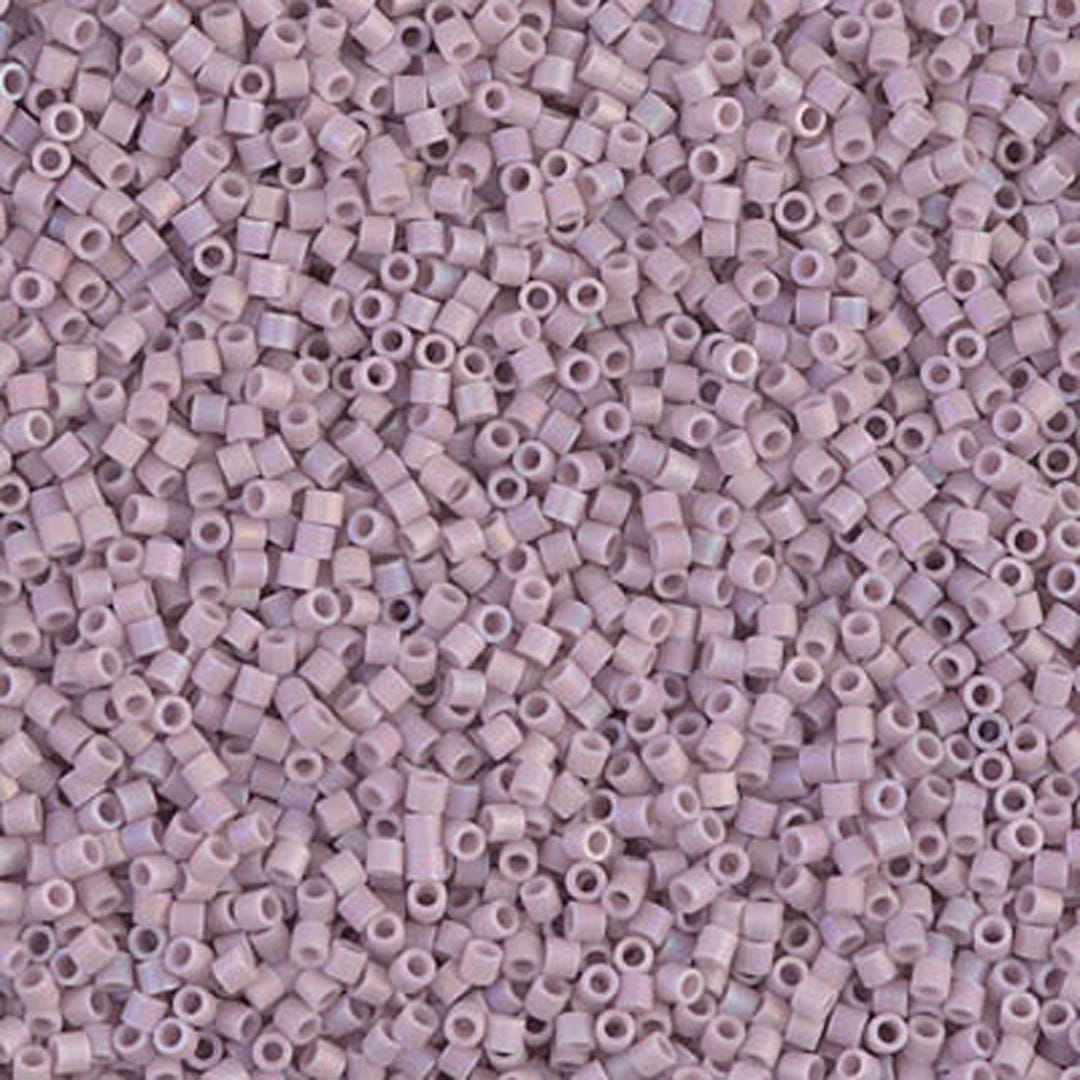 Delica Bead DBS0875 Miyuki Delica Beads Size 15/0 Matte Opaque Mauve AB ...