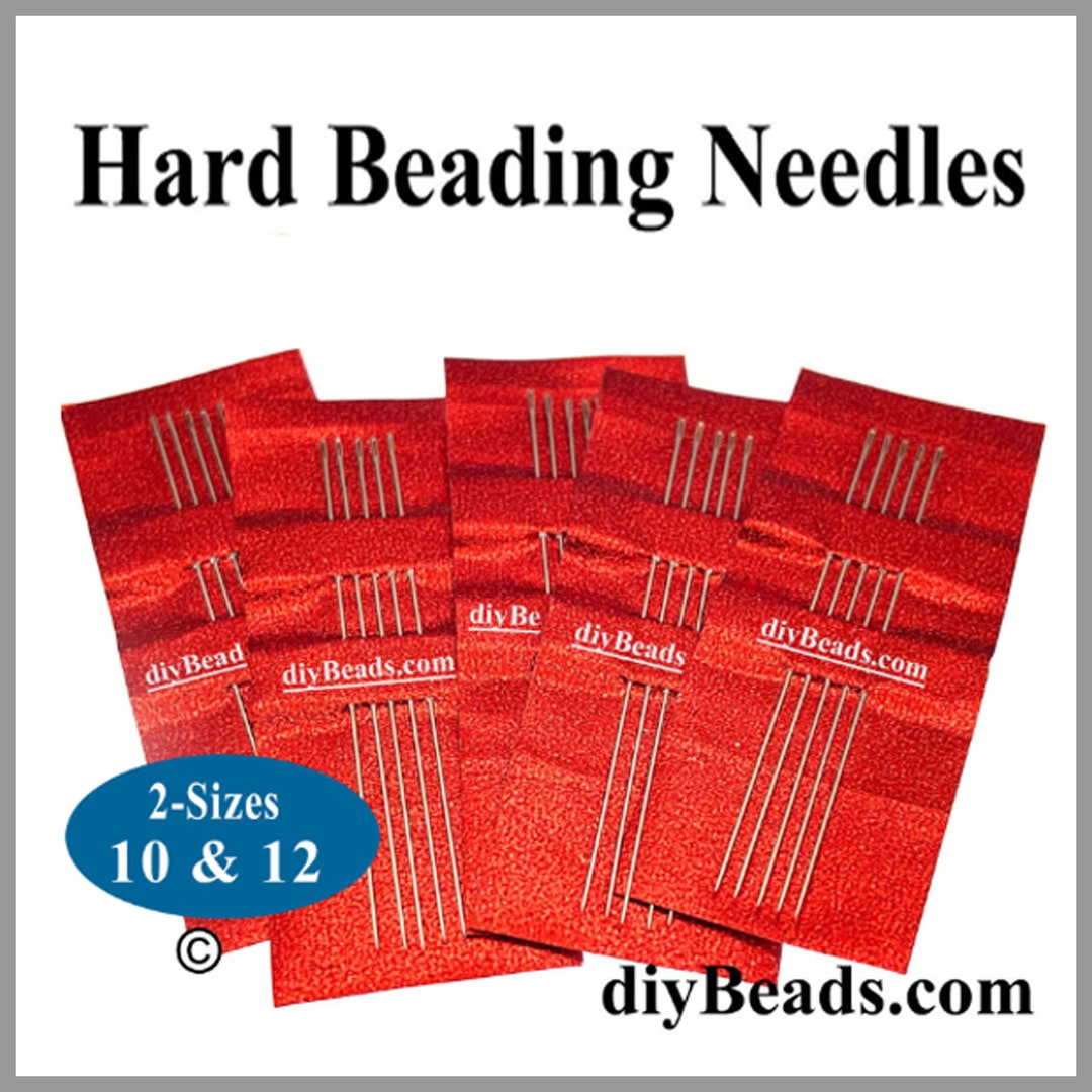 HARD BEADING NEEDLES Size 10 or Size 12 Sold 25 Pcs Diybeads - Etsy