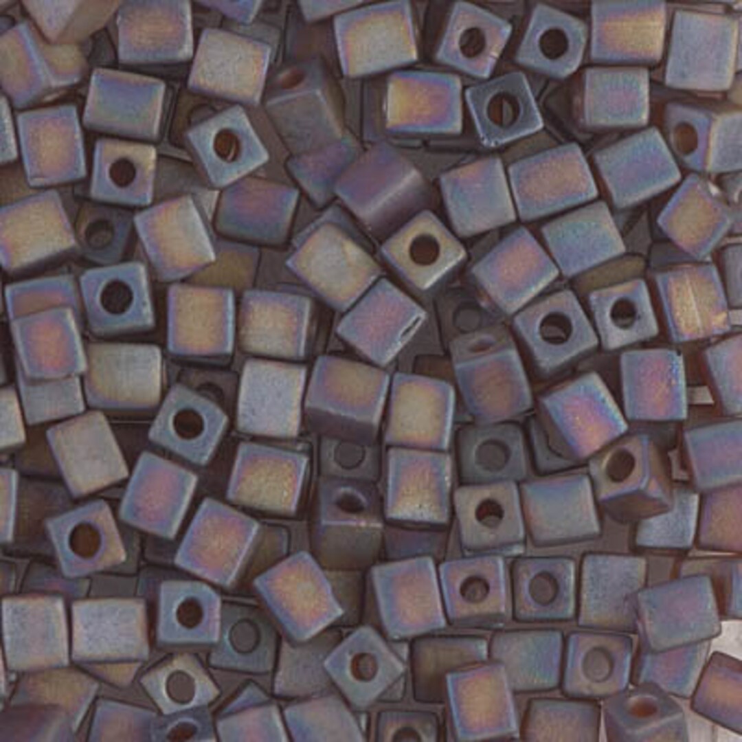 Square Bead SB-134FR Miyuki Square Beads 4mm Matte Transparent Dark ...