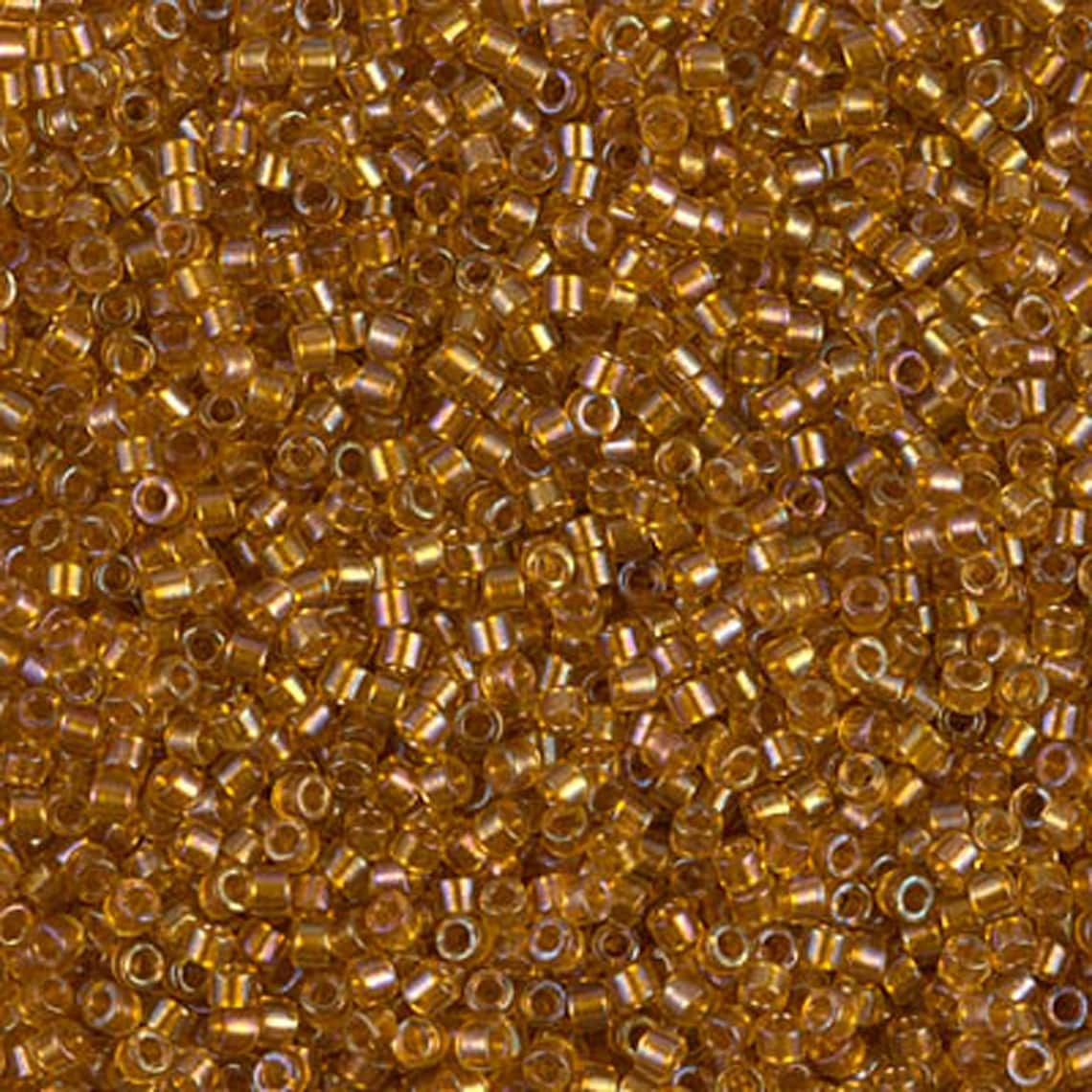Db0065 Miyuki Delica Beads 11 0 Lined Topaz Ab 7 6 Grams Approx 1520