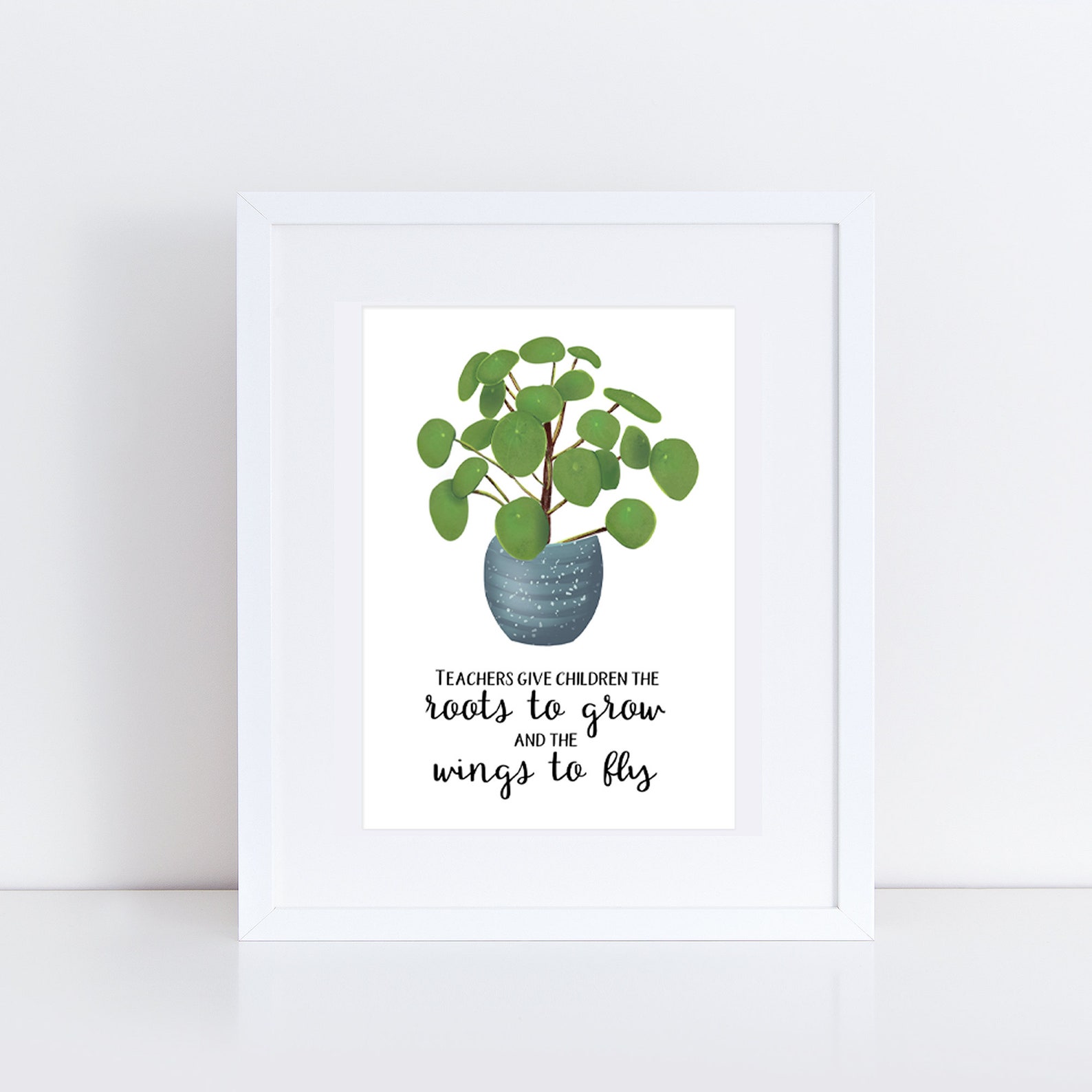 Teacher Illustrated Plant Quote Print Inspiring Quote | Etsy