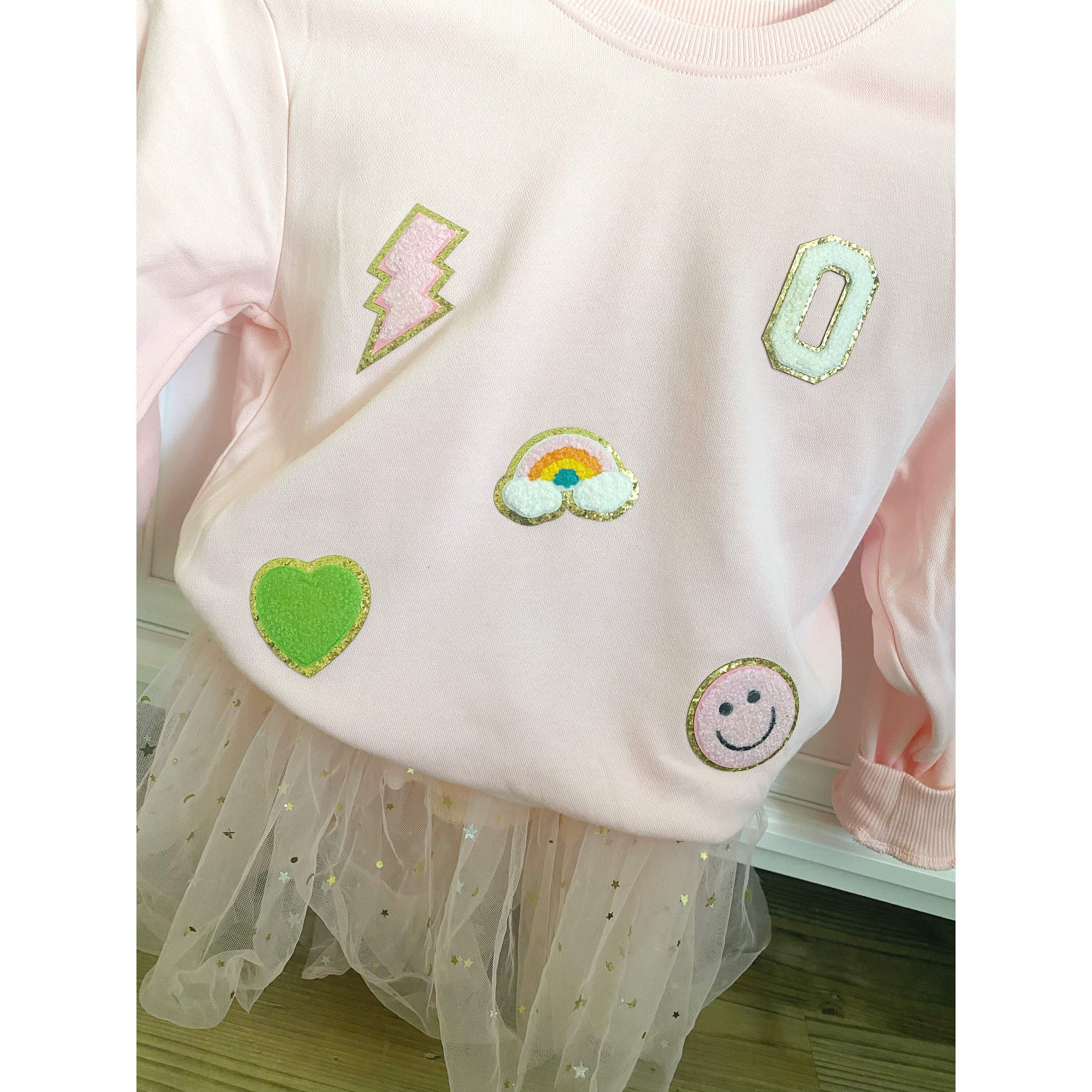 Custom Sweatshirts Kids, Chenille Patch Sweatshirt, Happy Face Patch ...