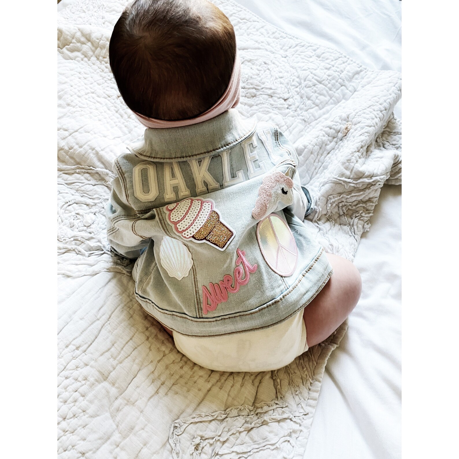 Personalized Baby Denim Jacket / Boho Baby Jacket / Baby Girl Jacket ...
