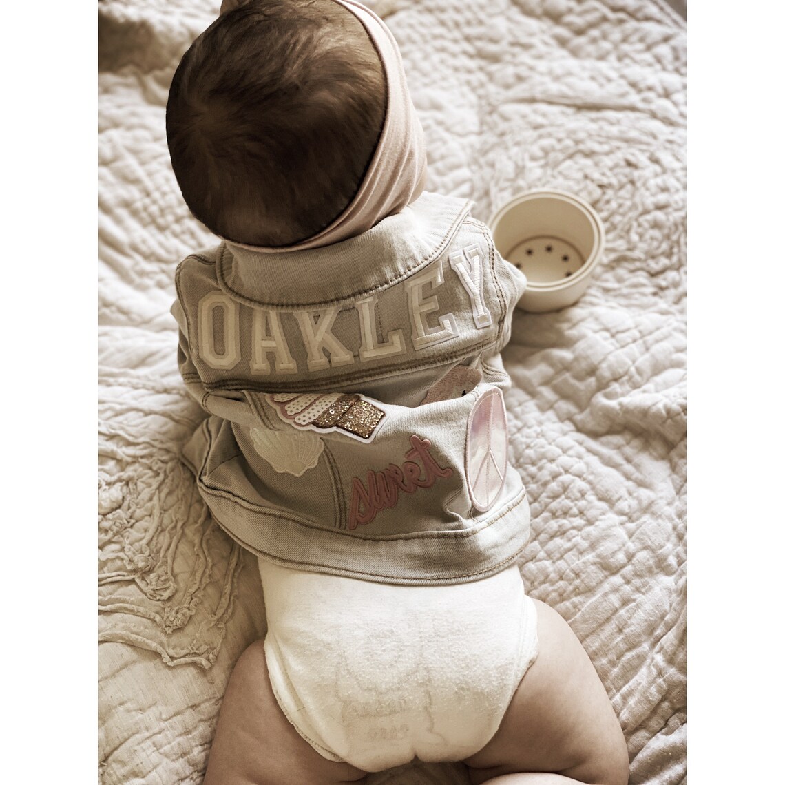 Personalized Baby Denim Jacket / Boho Baby Jacket / Baby Girl Jacket ...