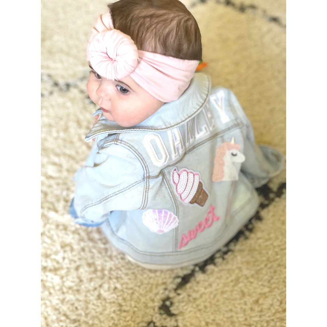 Personalized Baby Denim Jacket / Boho Baby Jacket / Baby Girl Jacket ...