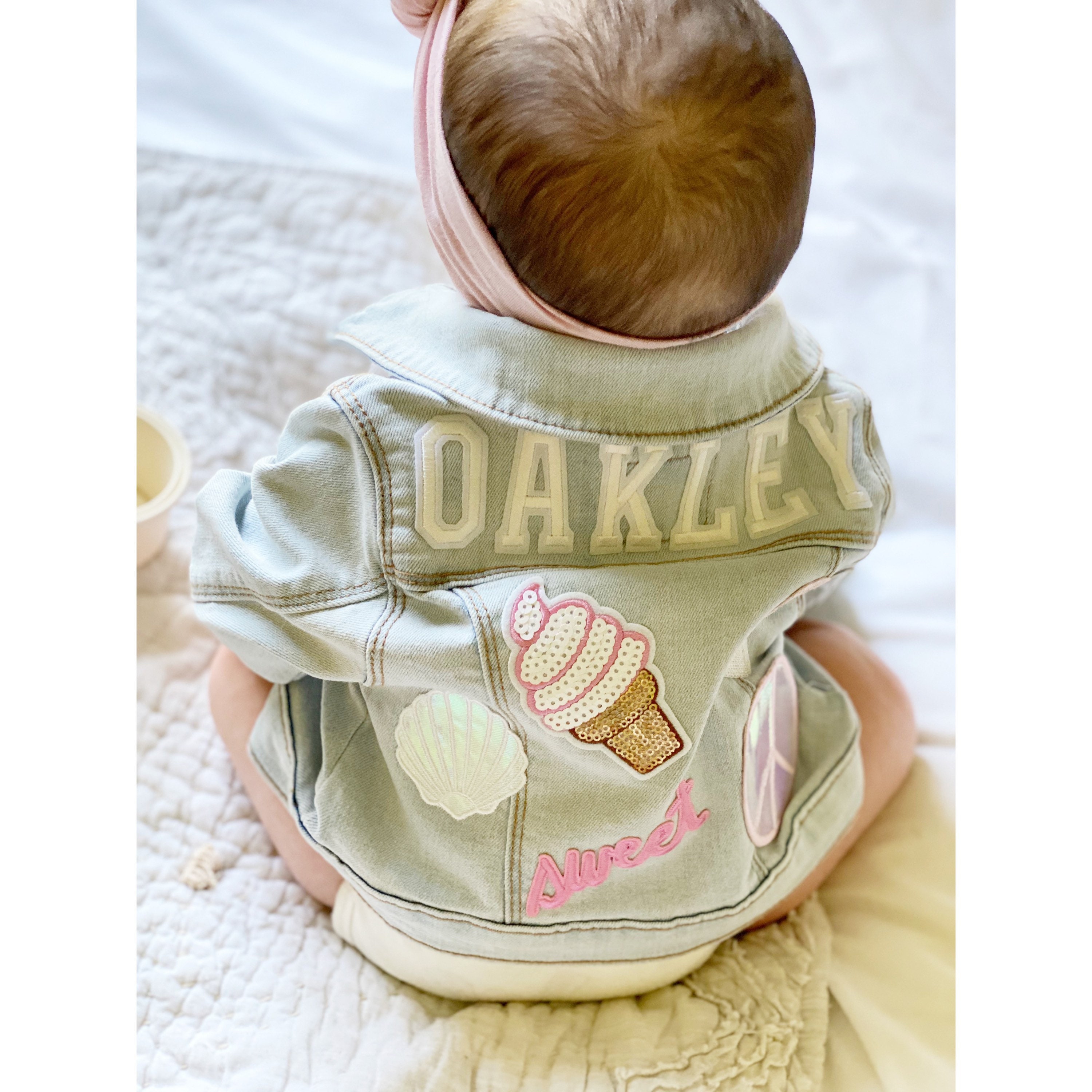 Personalized Baby Denim Jacket / Boho Baby Jacket / Baby Girl Jacket ...