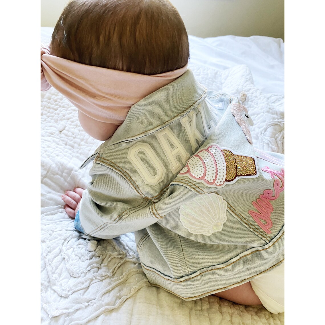 Personalized Baby Denim Jacket / Boho Baby Jacket / Baby Girl Jacket ...