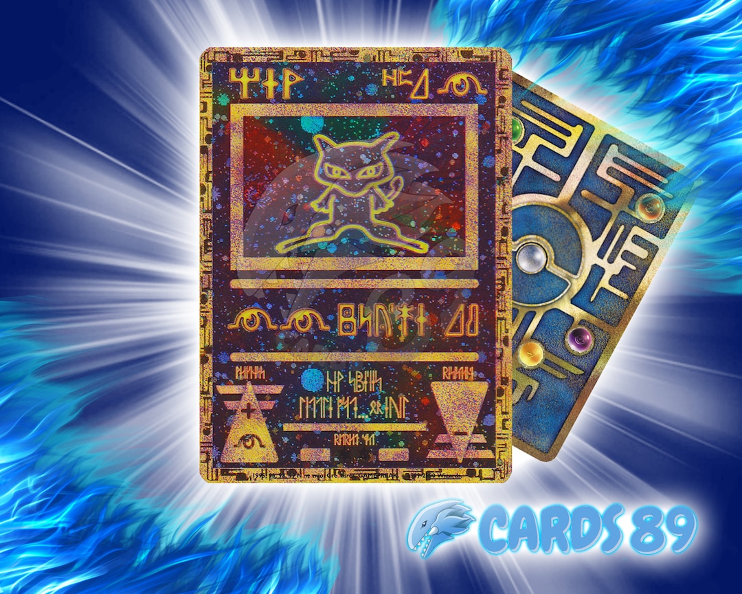 HANDMADE Pokemon Custom Card Ancient Mew Holographic Proxy Card - Etsy