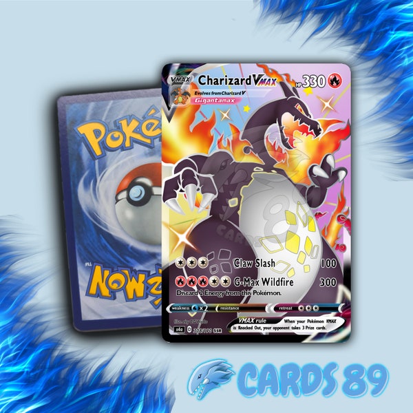 Shiny Charizard Vmax Card - Etsy