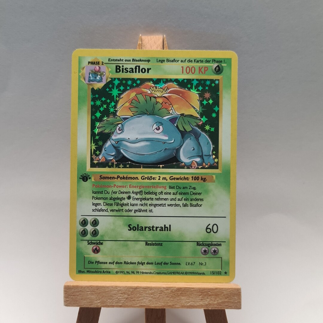 PARTIAL HOLO Bisaflor Venusaur Base Set Poke Card Proxy - Etsy