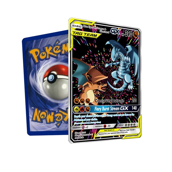 Blue Eyes Charizard Card - Etsy