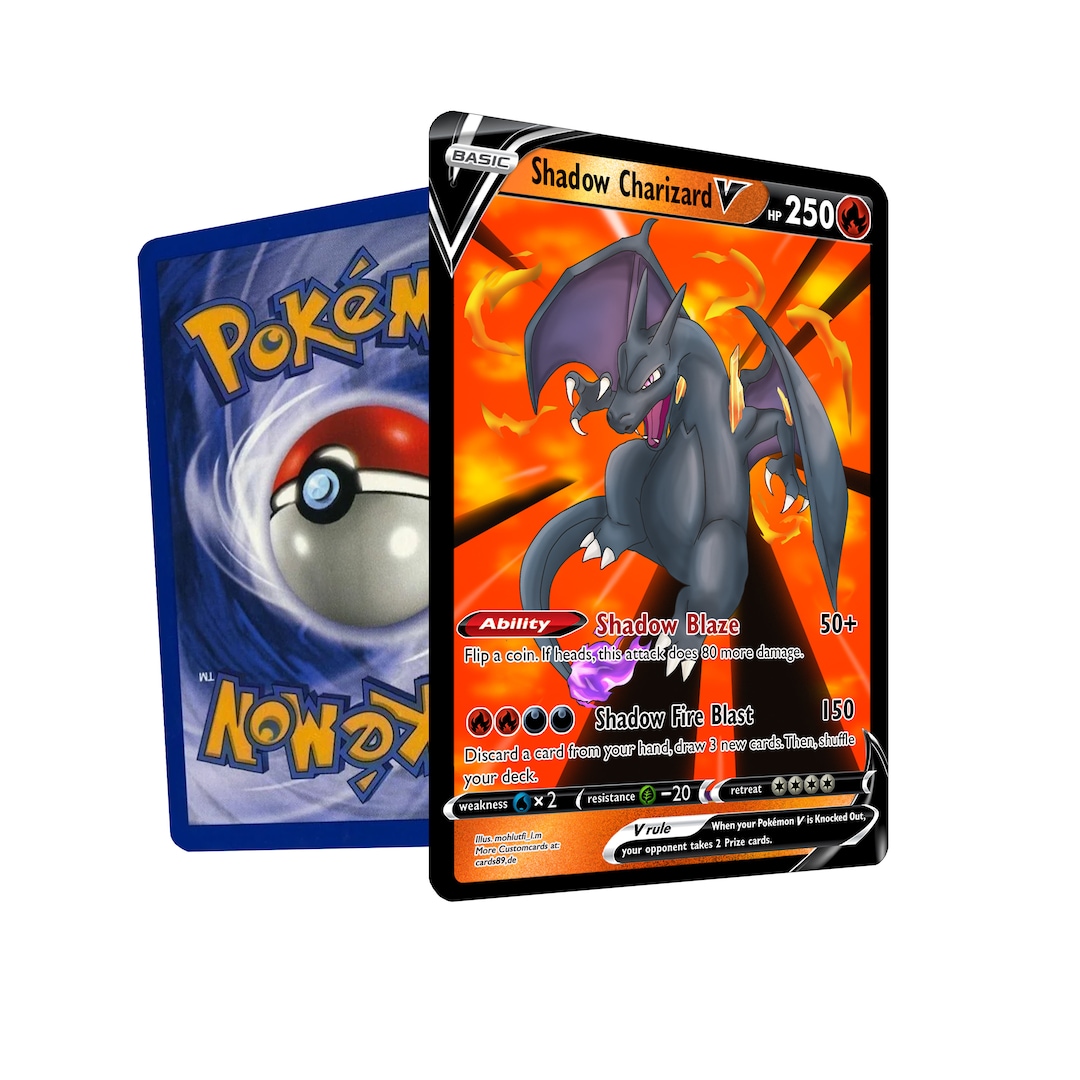 Holo Shadow Charizard Charizard Poke Custom Card - Etsy