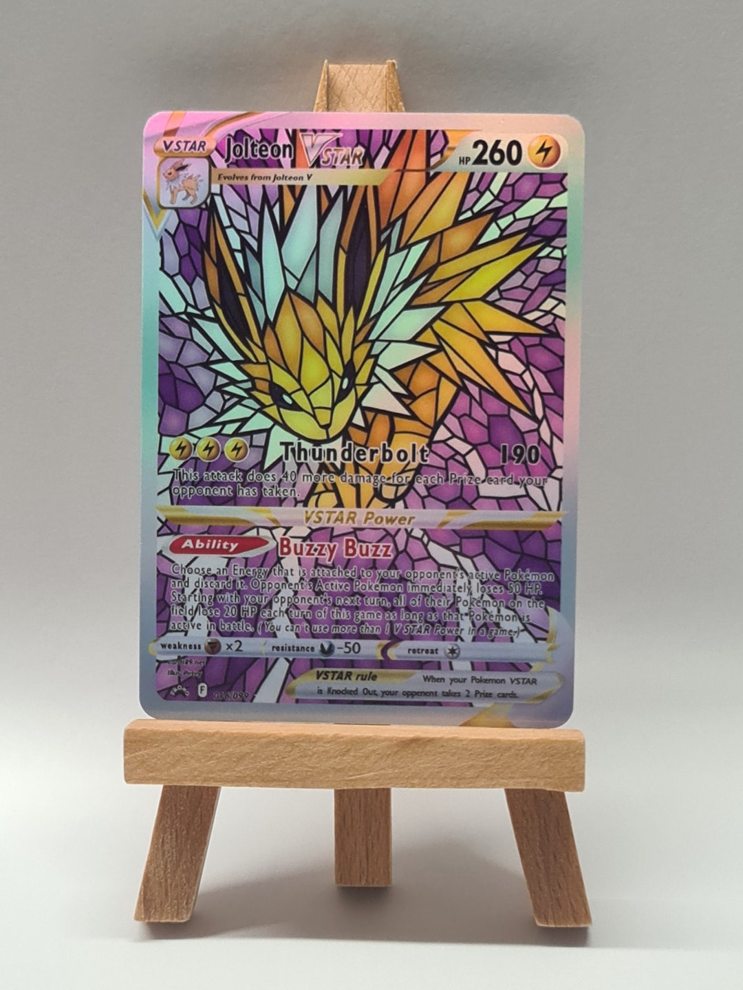 Holo Jolteon Blitza V Star Poke Custom Card - Etsy
