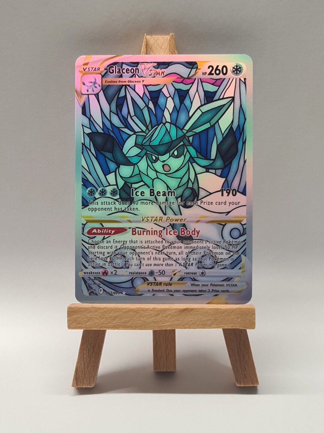 Holo Glaceon Glaziola V Star Poke Custom Card - Etsy