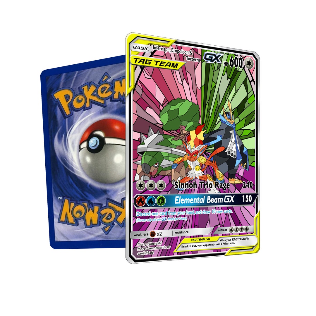Holo Tag Team Infernape Empoleon & Torterra Sinnoh Poke - Etsy