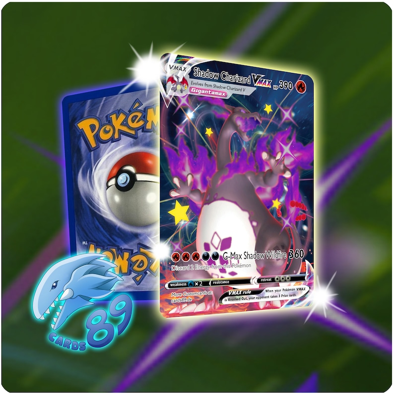 Shadow Charizard Vmax Poke Custom Card - Etsy Australia