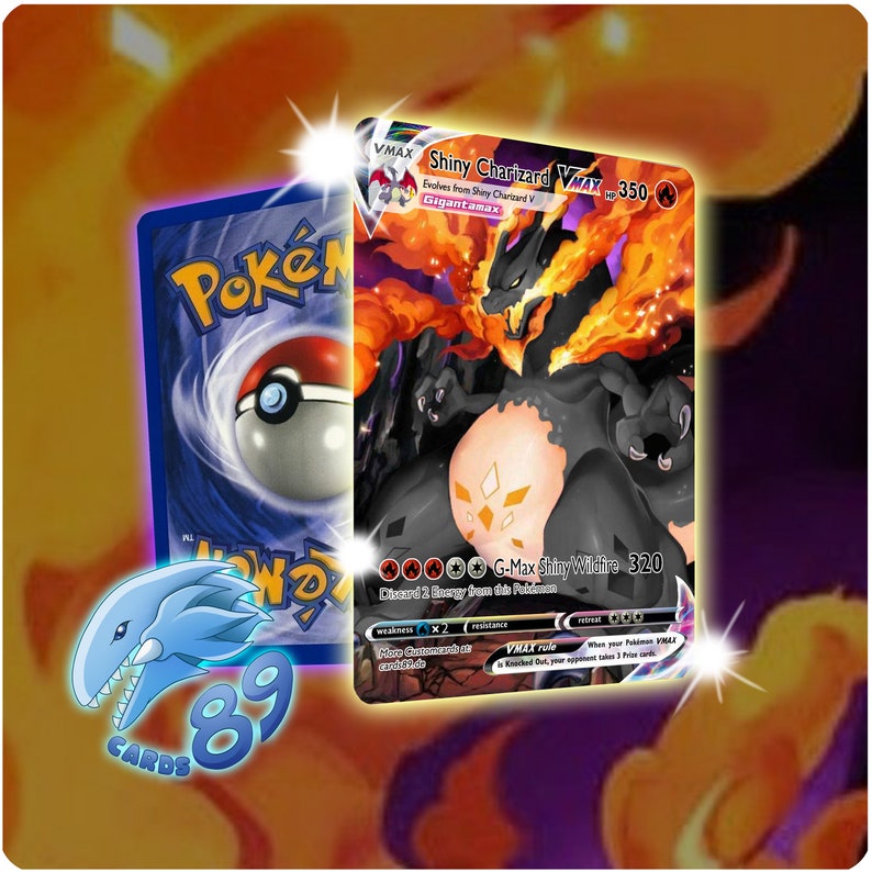 Shiny Charizard Vmax Poke Custom Card - Etsy