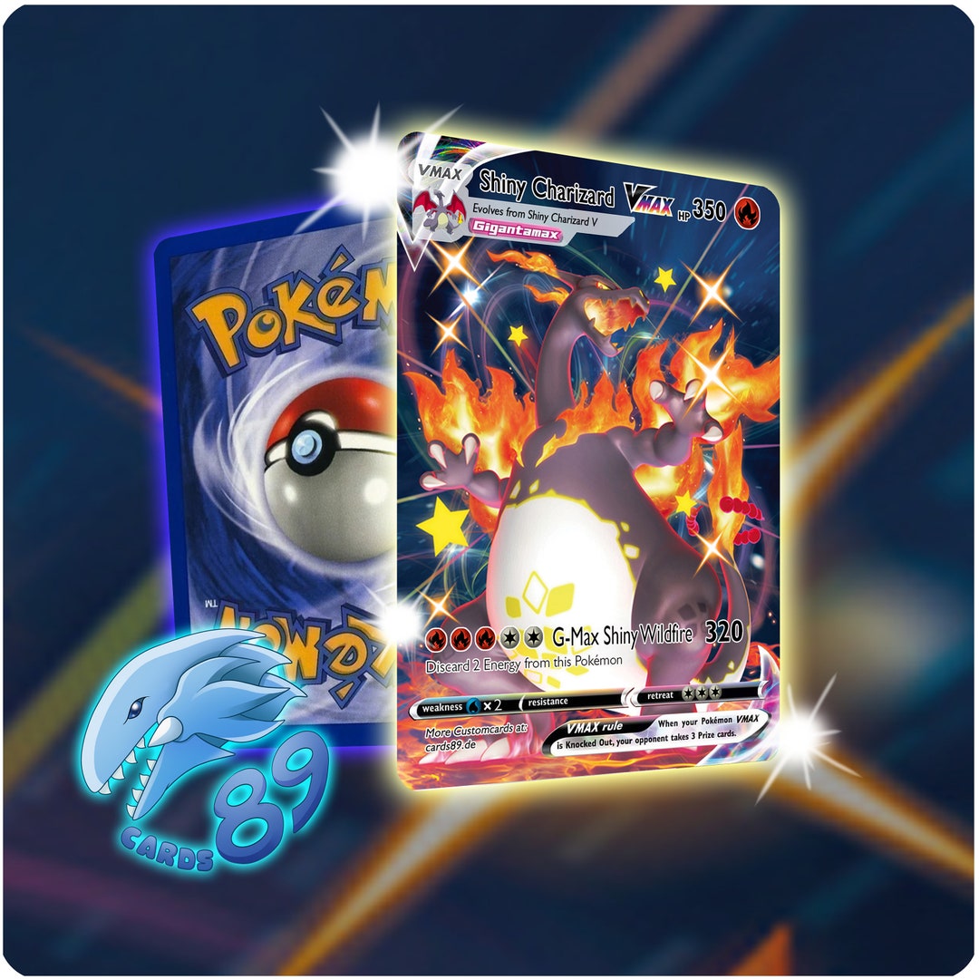 Shiny Charizard Vmax Poke Custom Card - Etsy Ireland