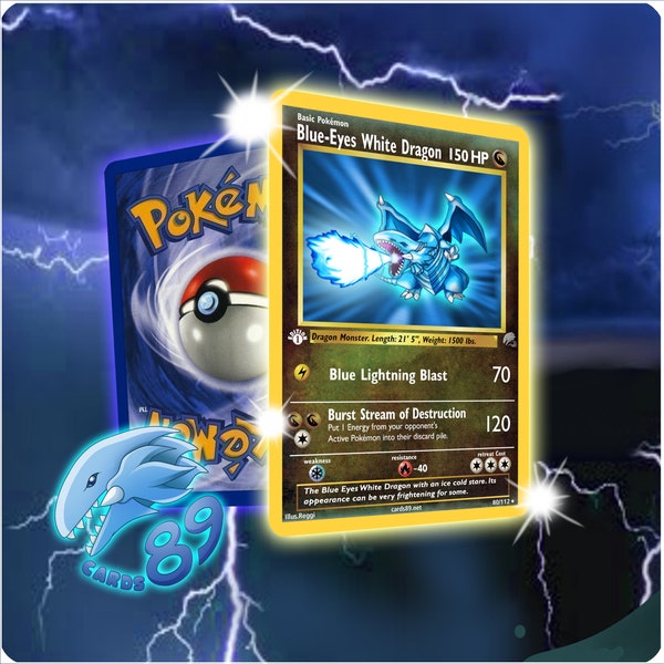 Charizard Blue Eyes White Dragon - Etsy