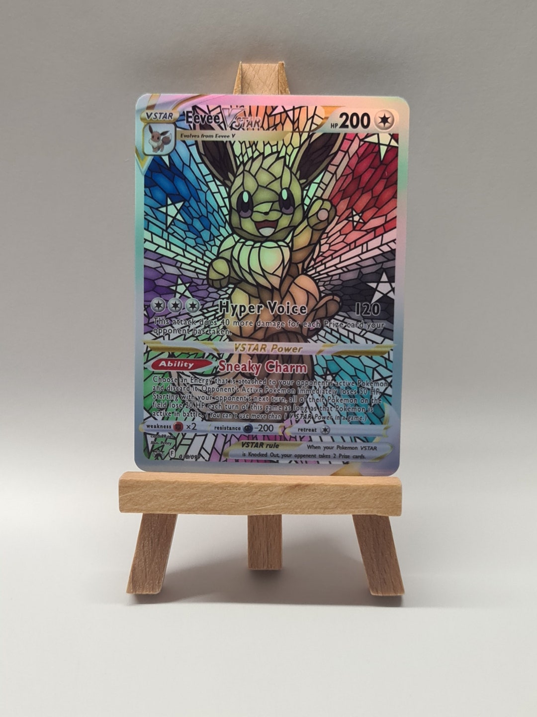 Holo Eevee V Star Poke Custom Card - Etsy