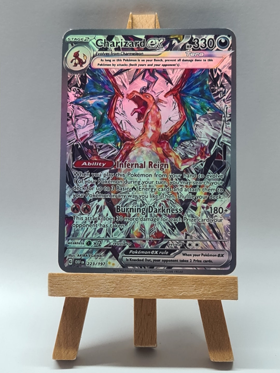 Holo Shining Charizard Glurak Pokemon Tera Card Proxy EN - Etsy.de