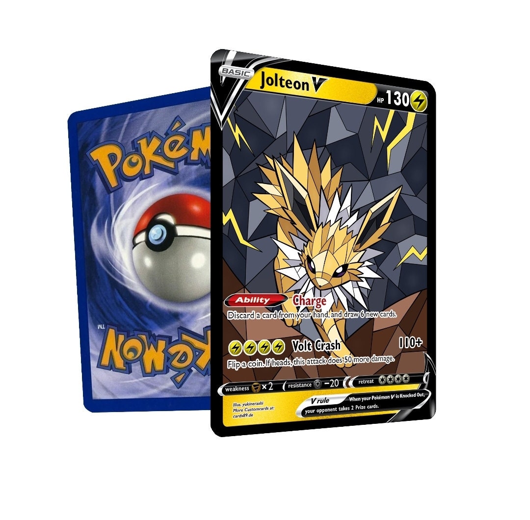 Jolteon Blitza V Full Art Custom Made - Etsy