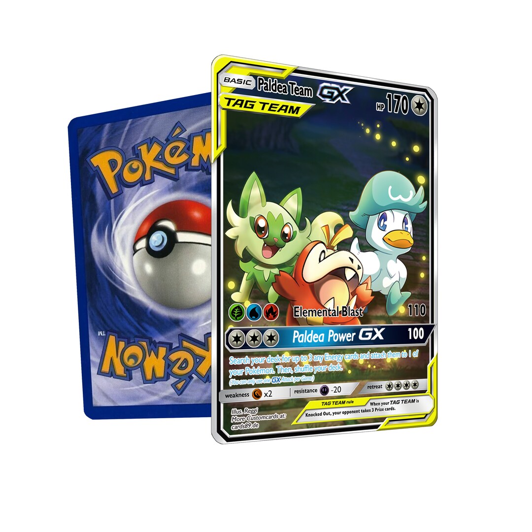 Holo Tagteam Paldea Team Poke Custom Card - Etsy