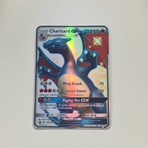 HANDMADE Pokemon Custom Card Shiny Charizard Charizard GX Holographic ...