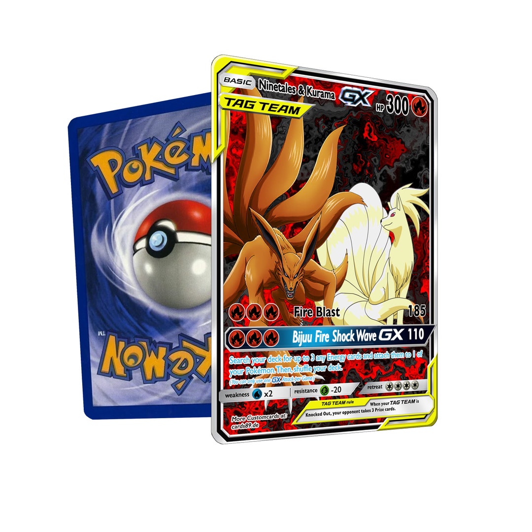 Holo Ninetales and Kurama Poke Custom Card - Etsy