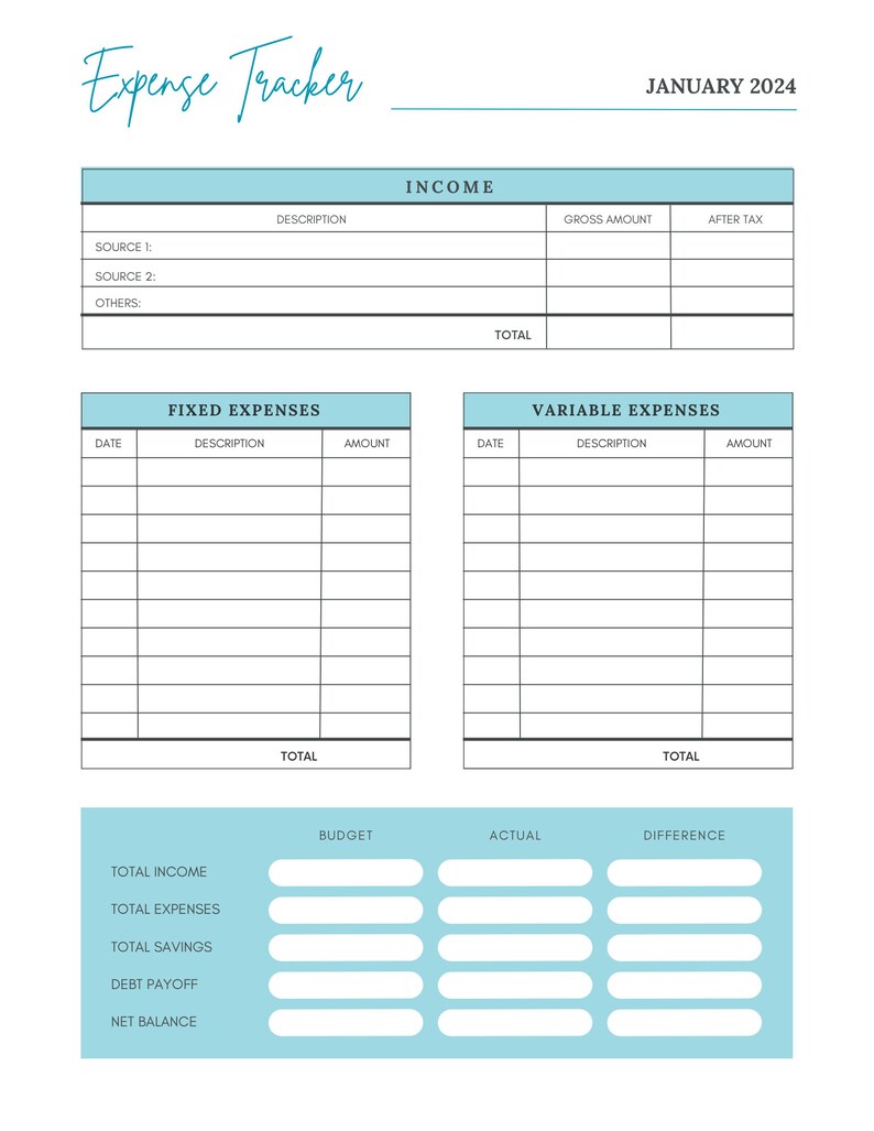 Expense Tracker - Etsy