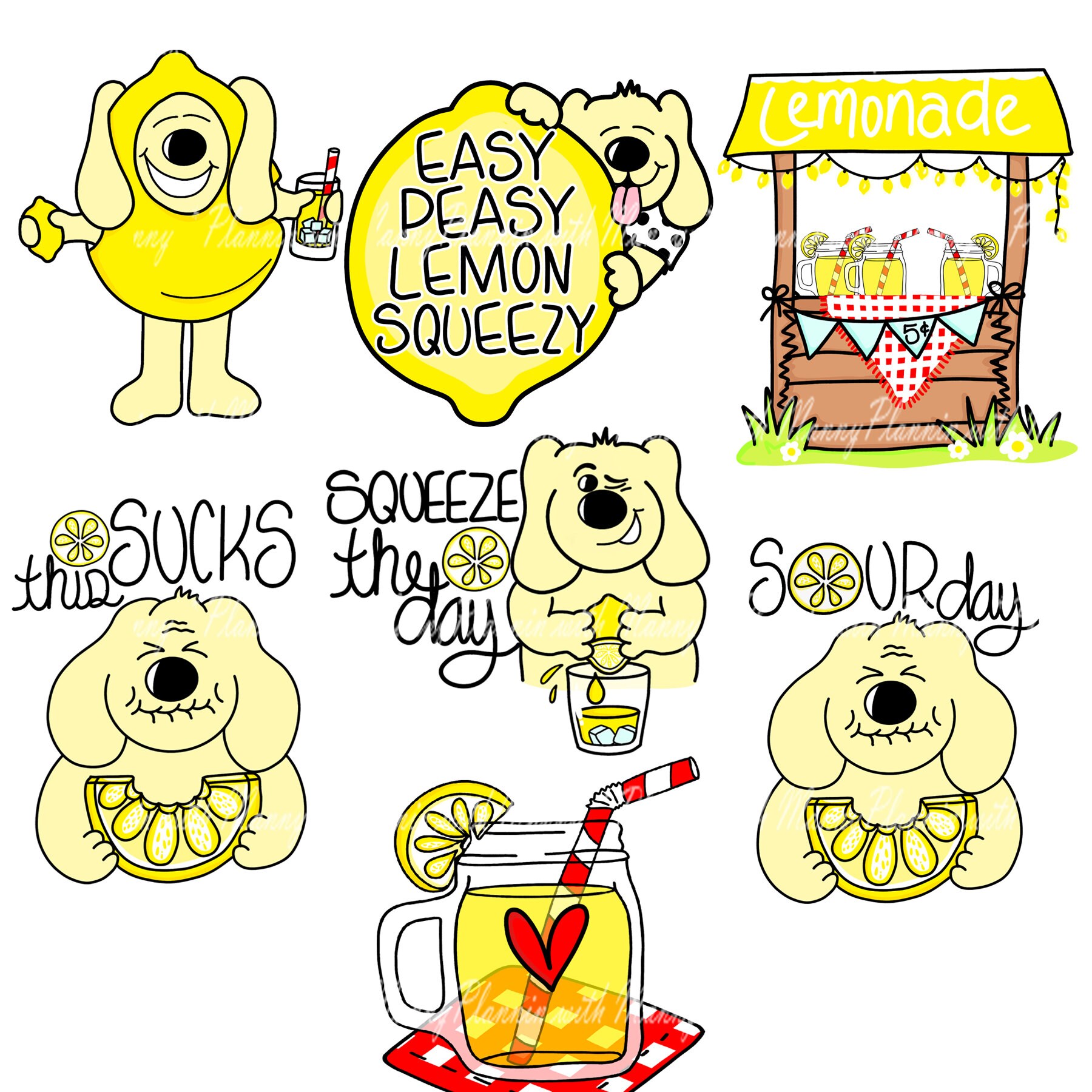 Card Making & Stationery Lemon Planner Stickers 934 Lemonade Stand ...