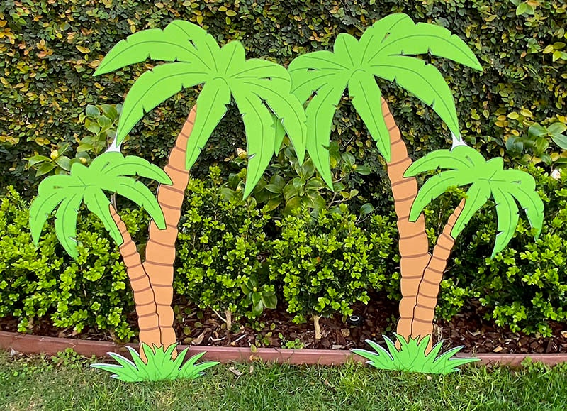 TWO Palm Tree Props, Palm Tree Decor, Hawaiian Party, Hawaiian Decor - Etsy